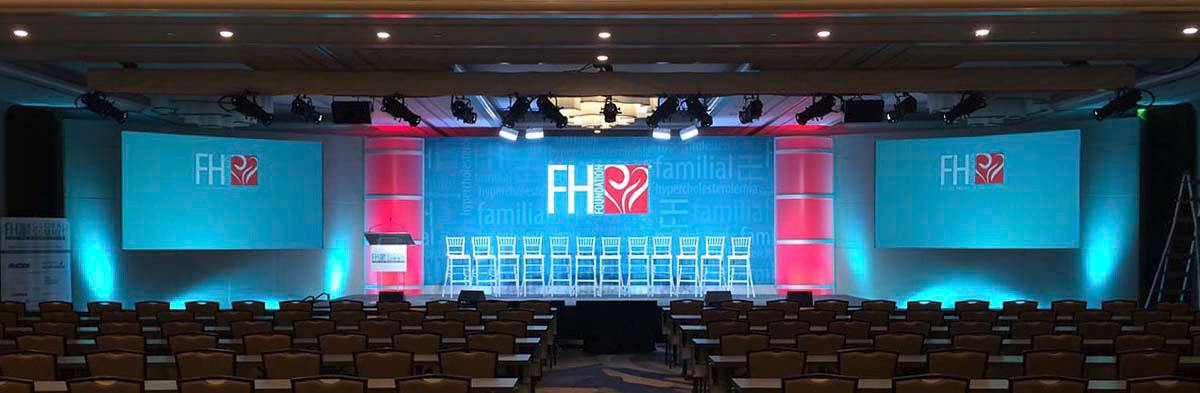 Conference Rentals: Stage Background Design and Installation