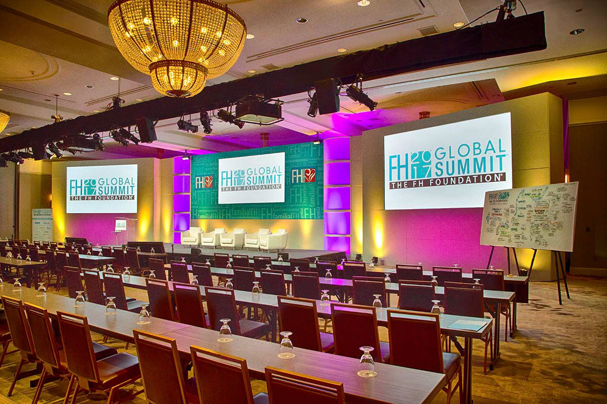 Conference Rentals: Stage Background Design and Installation