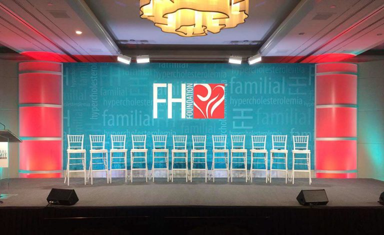 Conference Rentals: Stage Background Design and Installation